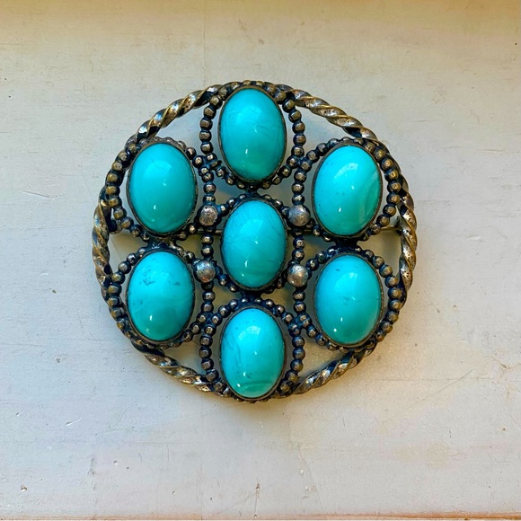 Vintage | Jewelry | Vintage Robin Egg Pin | Poshmark